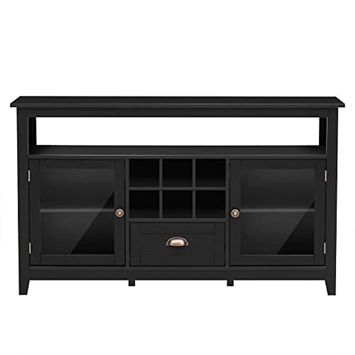 FRITHJILL 51.2 inches Wide Sideboard with Large Storage Space, Modern Coffee Bar Cabinet with Wine Rack, Acrylic Door, Adjustable Shelves