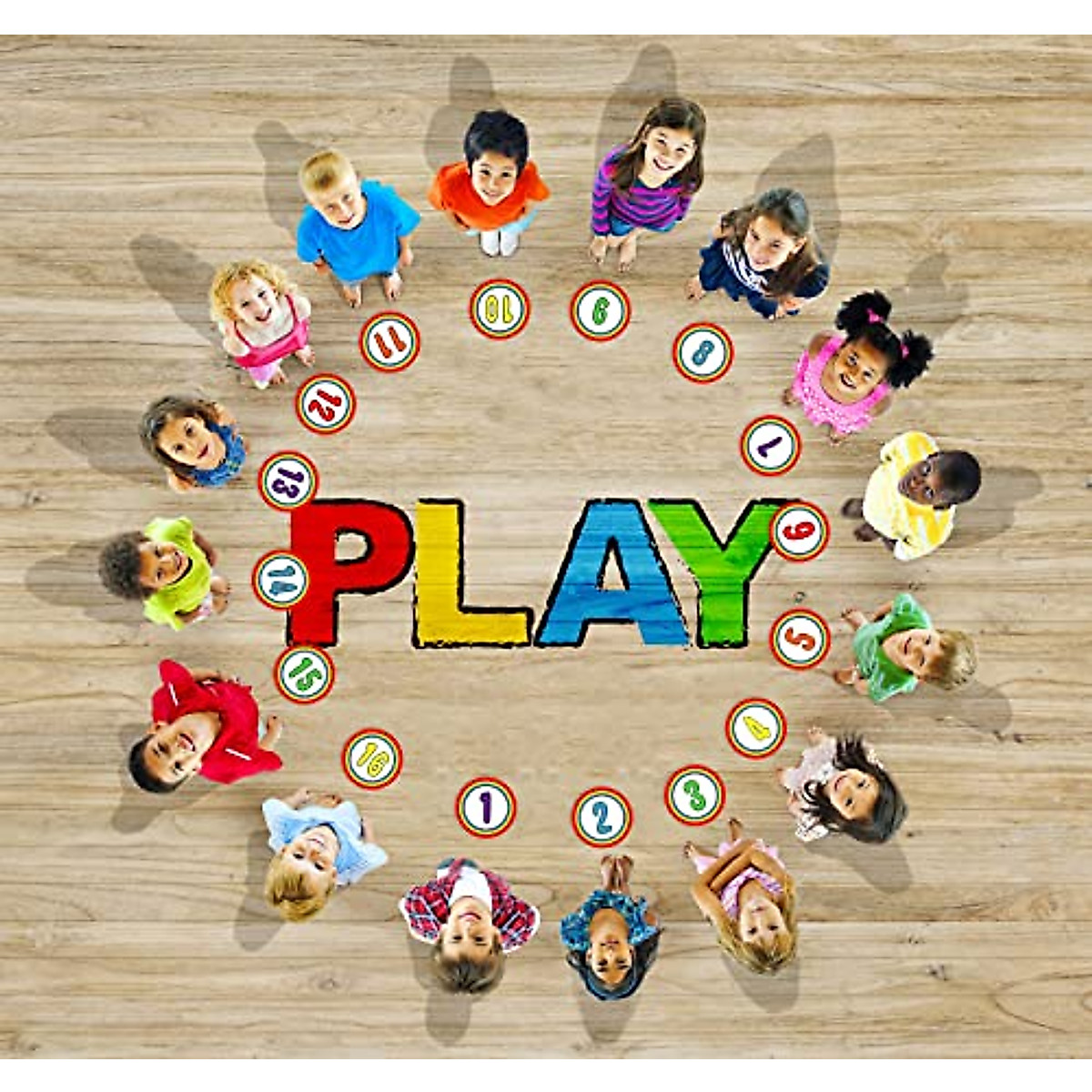 WaaHome 36pcs Number Line Up Spots Dots for Classroom Floor, 4" Rainbow Number Spot Markers Stickers, Classroom Line Up Stickers Labels for Back to School Kindergarten Elementary Teacher Supplies