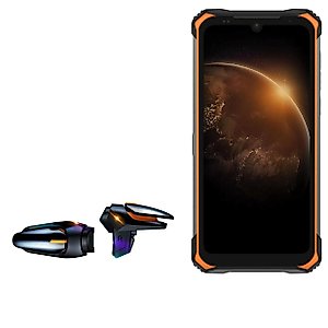 BoxWave Gaming Gear Compatible with Doogee S86 Pro - Touchscreen QuickTrigger Auto, Trigger Buttons Autofire Gaming Mobile FPS - Jet Black