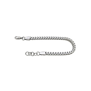 Stainless Steel Polished 8-8.6 inch Heavy Wheat Bracelet Silver 316L Stainless Steel Chain 5*5mm Bracelet