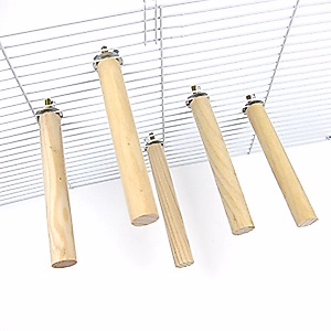 Alfie Pet - Joseph Natural Wood Perch 5-Piece Set for Birds - Size: Medium