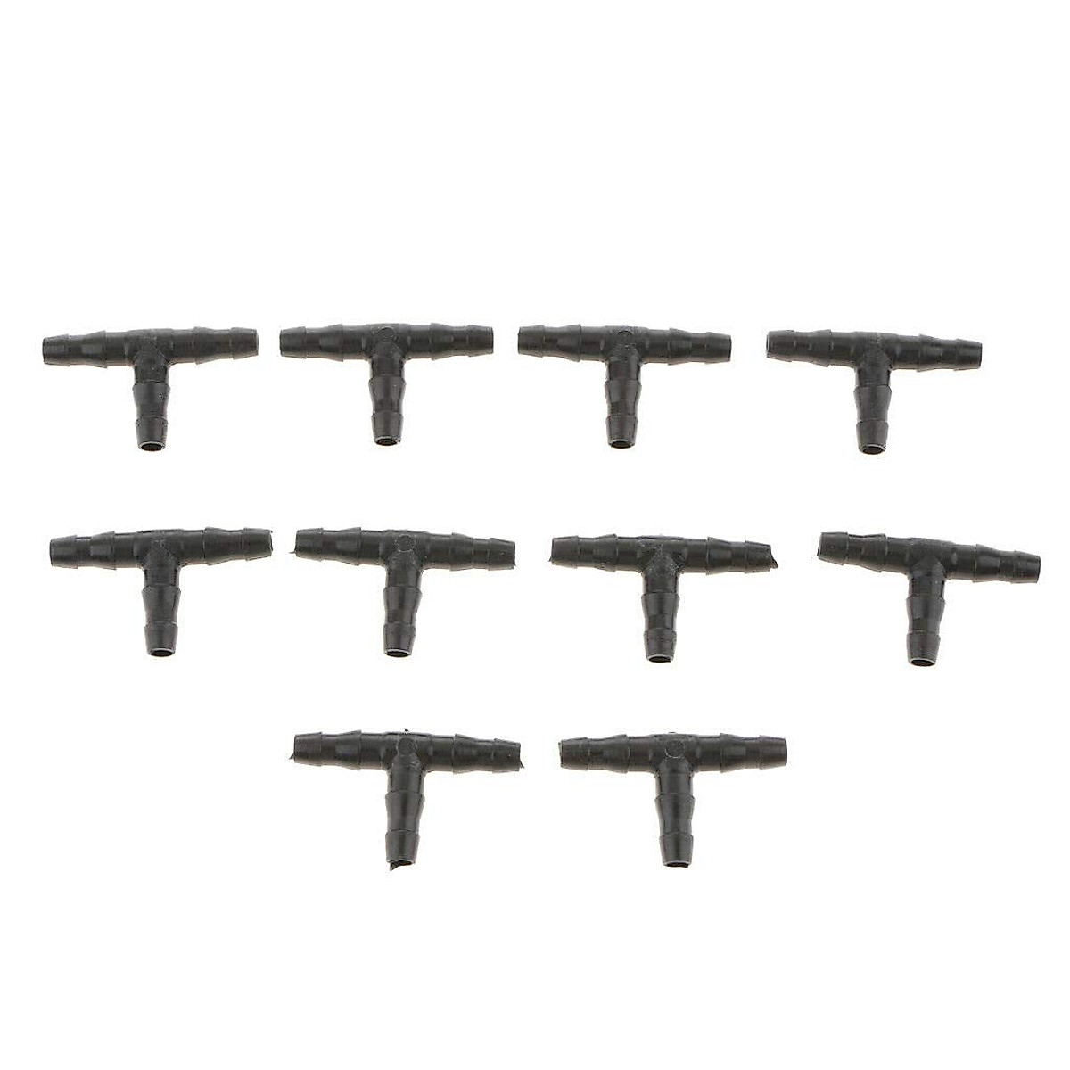 10PCS Micro Drip Irrigation System Dripper Tee Pipe Barb Hose Watering Garden