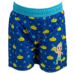 CoComelon JJ Infant Baby Boys Rash Guard and Swim Trunks Outfit Set Blue 24 Months
