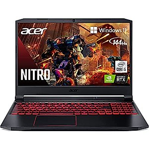 acer Nitro 5 Gaming Laptop, 15.6" FHD 144Hz IPS Display, Intel Core i5-10300H Processor, GeForce RTX 3050 Laptop Graphics, 32GB DDR4, 1TB NVMe SSD, Intel Wi-Fi 6, Backlit Keyboard, Windows 10