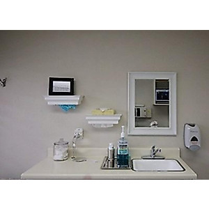 HealthyShelf White ABS Plastic MultiFold Paper Towel Dispenser - Wall Mount Shelf - Handy Multi-Use Decorative Shelf Dispenser for Bath, Kitchen, Laundry Room