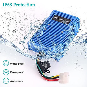 10L0L Golf Cart Voltage Reducer 36V 48V to 12V 30A 350W, Universal DC Step Down Converter, Regulator, Transformer for Yamaha EZGO Club Car