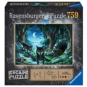 Ravensburger 16434 Curse of The Wolves 759 Piece Jigsaw Puzzle for Kids and Adults Ages 12 and Up - an Escape Room Experience in Puzzle Form , White