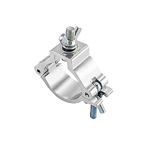 QWORK Truss Clamp Stage Lights Clamp, 10 Pack 2 Inch Aluminum Alloy Lighting Clamp for Truss, Moving Head Light, Fits 48-52mm OD Tube/Pipe, Heavy Duty 220Lbs Load Capacity