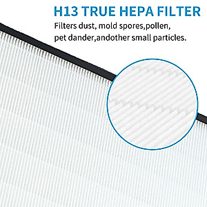 Replacement Filter Set Compatible with Gocheer Monster & CLEANFORCE MEGA1000 Air Cleaner Purifier, 3-in-1 GH-Monster Filter of H13 True HEPA, Carbon Filter and Fine Pre-Filter, 2 Packs