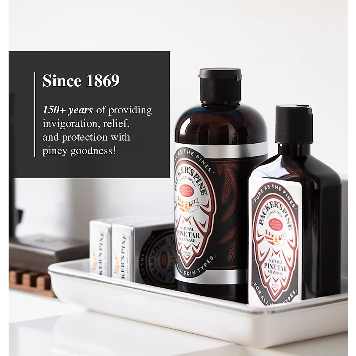 Packer's Pine Tar Body Wash | Soothing Mens Shower Gel For Psoriasis Relief | Made With Natural Pine Tar and Pine Oils | Paraben & Sulfate-Free, 16 fl oz