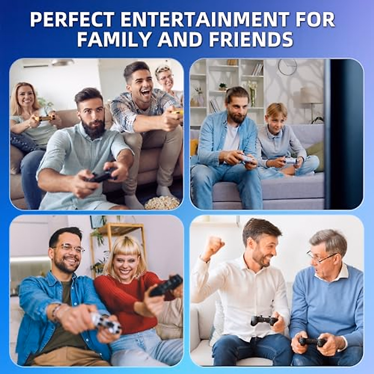 BADGOAL 2025 New Retro Game Console, Nostalgia Gaming Stick, Classic Video Games with 4K HDMI, 20,000+ Games and 23 Emulators, Upgraded Dual 2.4G Wireless Controllers 64GB