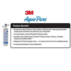 3M Aqua-Pure Under Sink Dedicated Faucet Replacement Water Filter Cartridge, for use with AP Easy Complete system