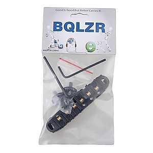 BQLZR Black Roller Saddle Bridge with Posts and Spanner For Electric Guitar