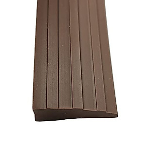 1cm Rise Non Slip Solid Rubber Portable Sill Scooters Ramp,In & Outdoor Doorway Threshold Ramps for Wheelchair,Home Entry.Bathroom Floor Tile threshold Transition Strip,Edge Trim Reducer Molding Brown