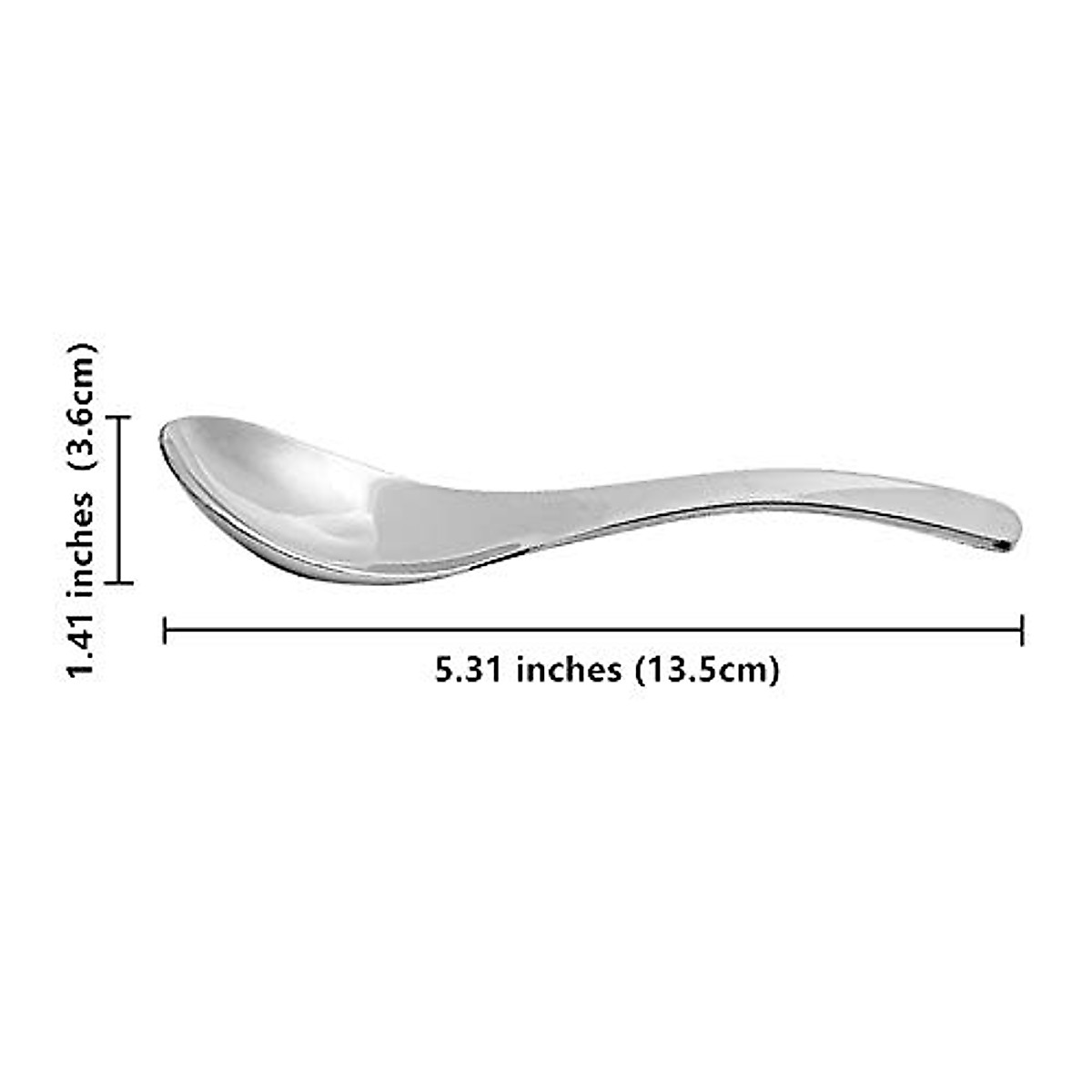 ERCRYSTO Stainless Steel Spoon, Soup Spoon, Coffee Spoon, Desert Spoon, etc. Light Weight and Small Size Especially Suitable for Toddlers, Children, Espresso etc. (2PCS)