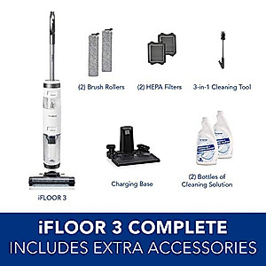 Tineco iFloor 3 Complete Cordless Wet Dry Vacuum Cleaner, Floor Washer, One-Step Cleaning for Hard Floors, with Extra Accessory Package