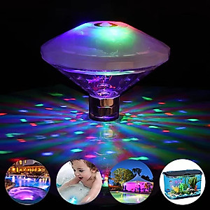 Swimming Pool Lights For Inground Pool ,Underwater LED Color Changing Floating Pool Lights with 8 Modes Lighting Waterproof Pool Light That Float for Disco Pool Pond Fountain Garden Party Decoration