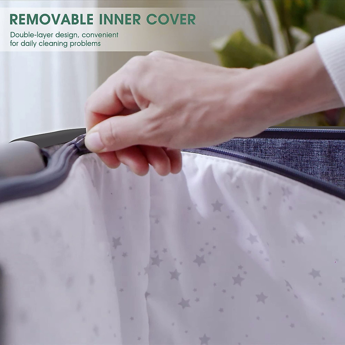 AMKE Baby Bassinets,Bedside Sleeper for Baby,35s Quick Assemble Baby Crib with Storage Basket,Portable Bassinets for Safe Co-Sleeping, Adjustable Baby Bed for Infant Newborn