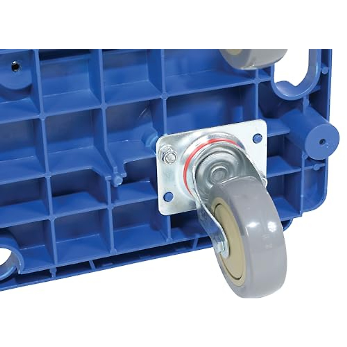 Vestil PCS-1626 Plastic Interlocking Dolly with Polypropylene Caster, 250 lbs Capacity, 16” Width x 26” Length x 6-1/2” Height , Deck Height