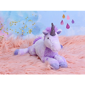 The Petting Zoo Purple Unicorn Stuffed Animal, Gifts for Girls, Posh Plush Unicorn Toy 14 inches