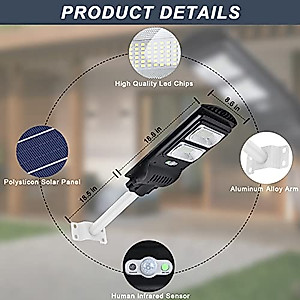 200w Solar Flood Street Light Dusk to Dawn, Security Lighting Ip65 Waterproof Yard Lamps Outdoor Solar Powered 6500k High Lumen for Barn, Yard, Garden, Basketball Court (Grey)