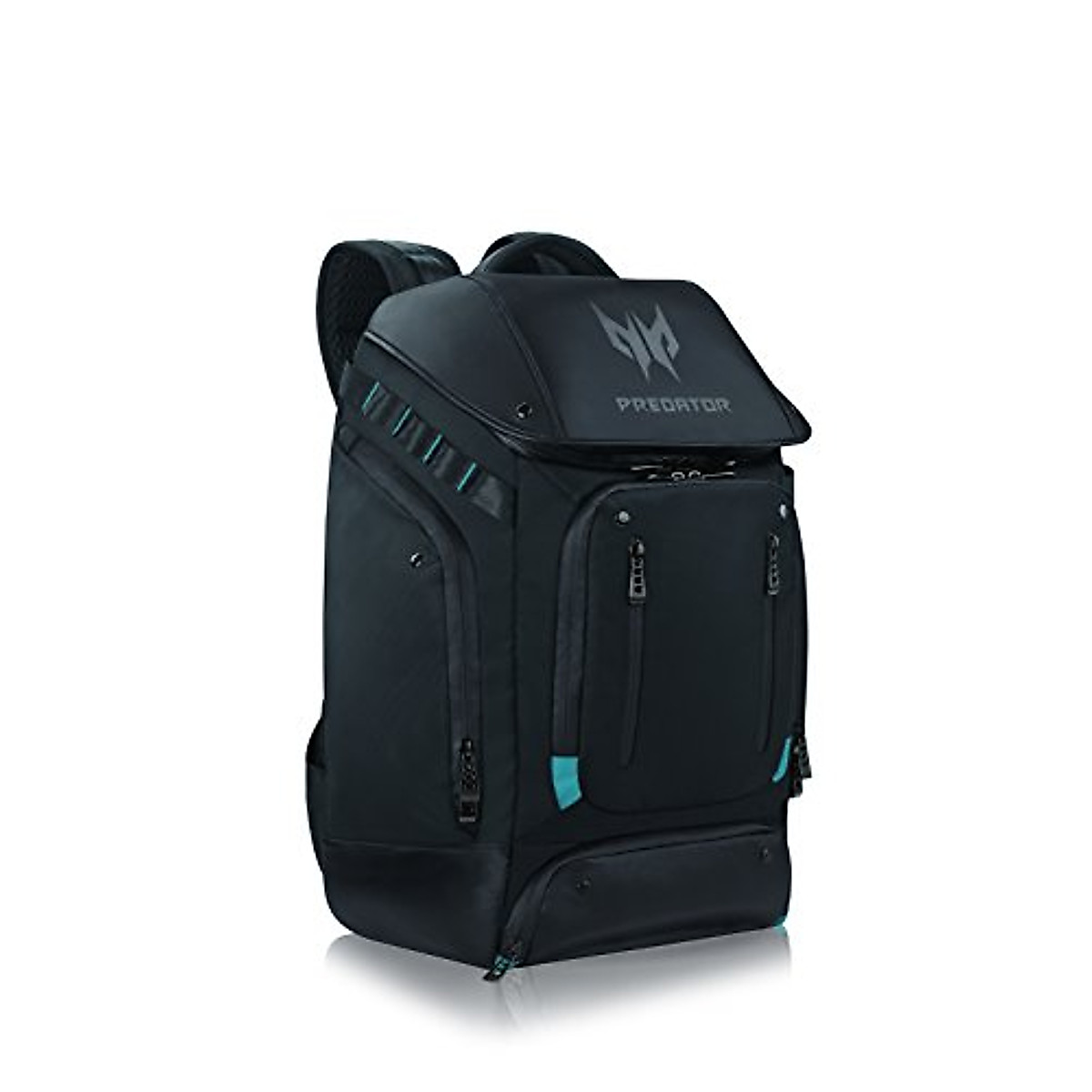 Acer Predator Utility Gaming Backpack, Water Resistant and Tear Proof Travel Backpack Fits and Protects Up to 17.3" Predator Gaming Laptop, Black with Teal Accents