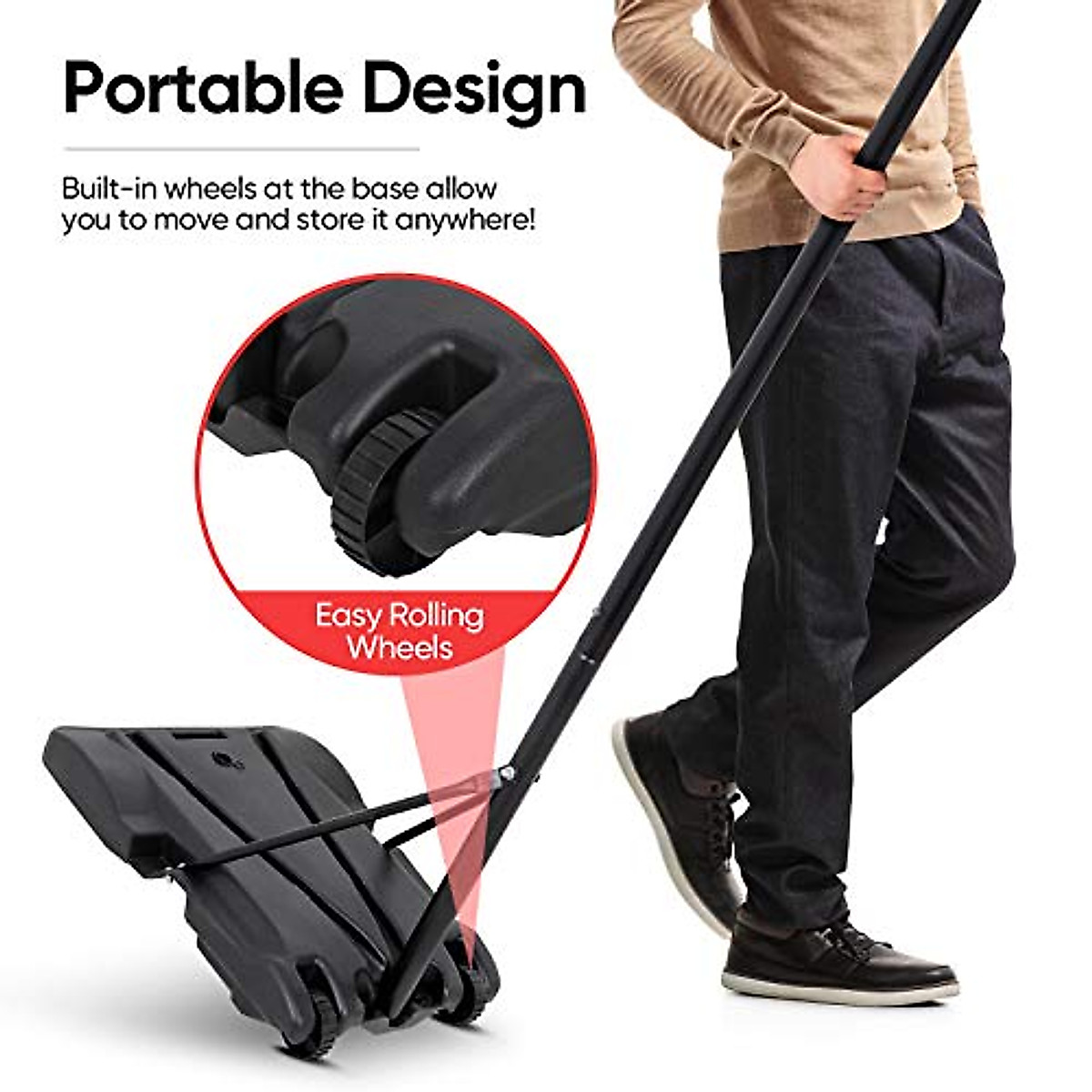 ZENY Portable Basketball Hoop, Basketball Goals Outdoor Adjustable 5.4-7FT, Basketball Portable Hoops & Goals Backboard and Stand for Kids