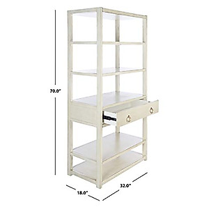 Safavieh Home Collection Johni Antique White and Gold 5-Shelf Storage Etagere