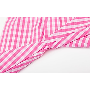 Mud Kingdom Baby Pajamas for Girls Boys Kids Clothes Sets Button Down Lattice 100% Cotton Sleepwear Pink 2T