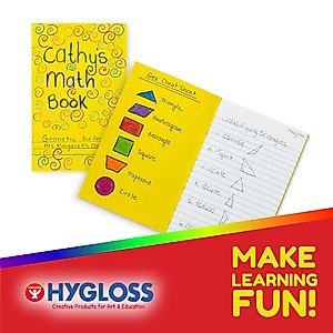 Hygloss Products Colorful Lined Books - Bright, Vibrant Covers - Paperback Books for Journaling, Writing, Arts & Crafts & More - Fun Classroom or Kids Activity - 6 Colors - 5.5 x 8.5” - 6 Books