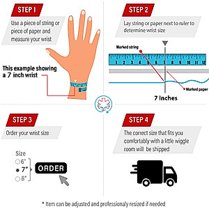 Medical Bracelet With Free Engraving, Stainless Steel and Identification Card, Curb Chain Alert - Red | Made In USA - Wrist Size 5 Inch