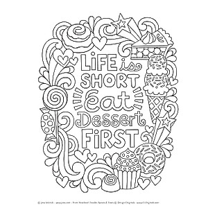 Notebook Doodles Sweets & Treats: Coloring & Activity Book (Design Originals) 32 Scrumptious Designs; Beginner-Friendly Empowering Art Activities for Tweens, on Extra-Thick Perforated Pages