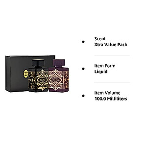 Bade'e Al Oud for Glory & Bade'e Al Oud for Glory Amethyst EDP - Eau de Parfum 100ml(3.4 oz) with Magnetic Gift Box Perfect For Gifting | Christmast Gift Basket, Holiday Gift Box | by Lattafa Perfumes