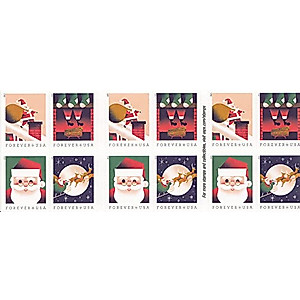 USPS A Visit from St Nick Book of 20 Forever First Class Postage Stamps (2 Booklets (40 Stamps))