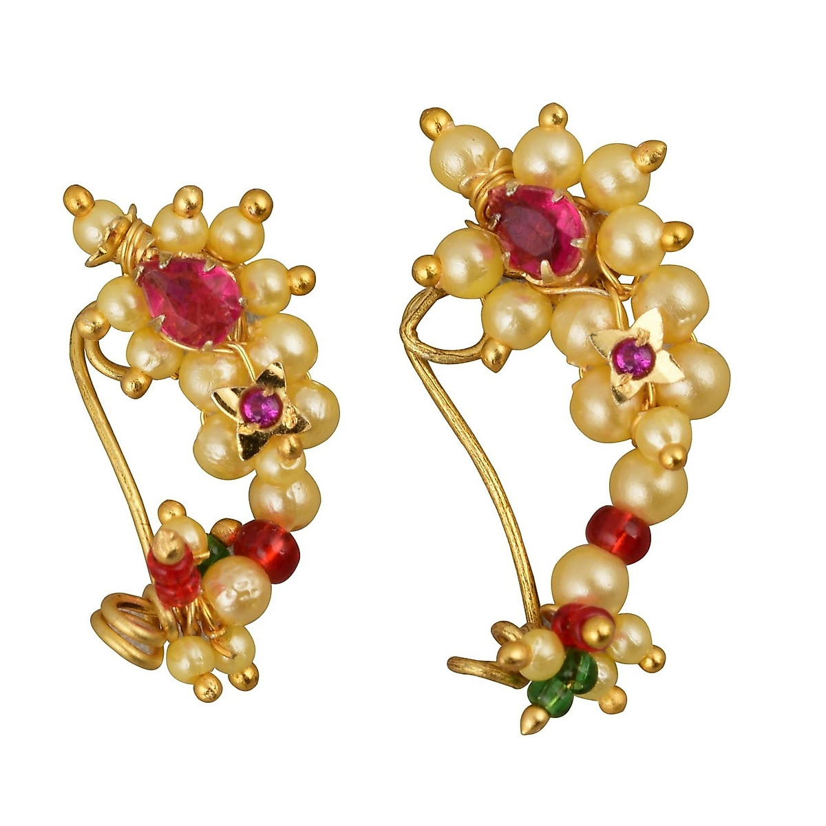 Best Deals Small maharashtrian Nath Adjustable Clip on Nose Ring Without Piercing for Women