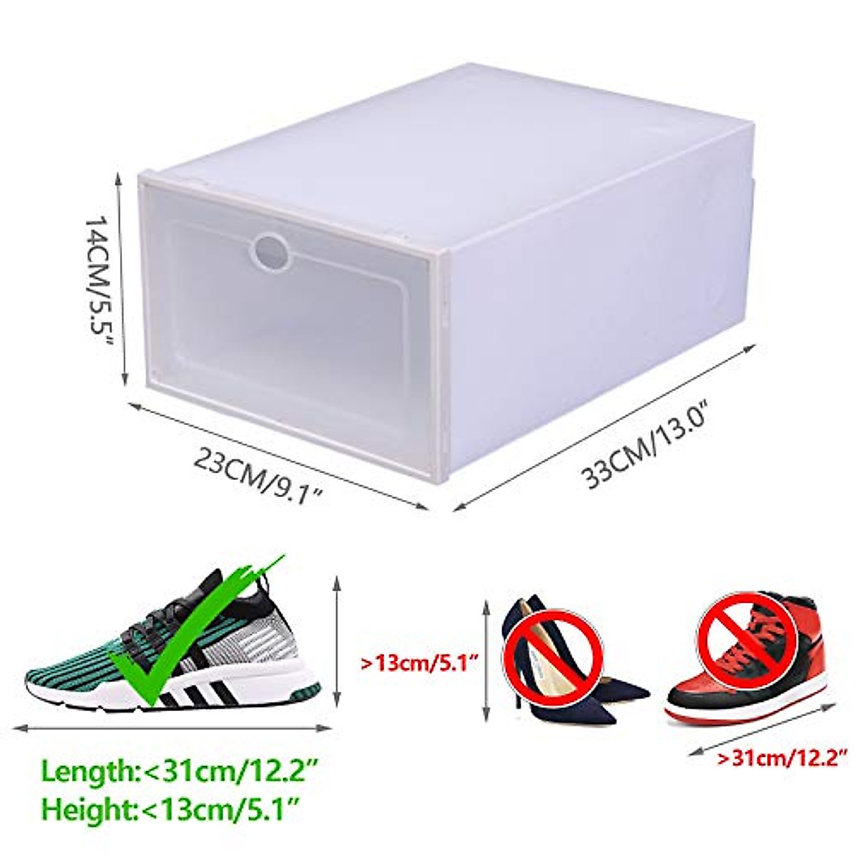 Portable Shoe Rack 24 Pairs DIY Shoe Cabinet with Doors, Free Standing Shoe Shelf Organizer with Transparent Cover, White Plastic Shoe Organizer Expandable for Closet Entryway Hallway Bedroom