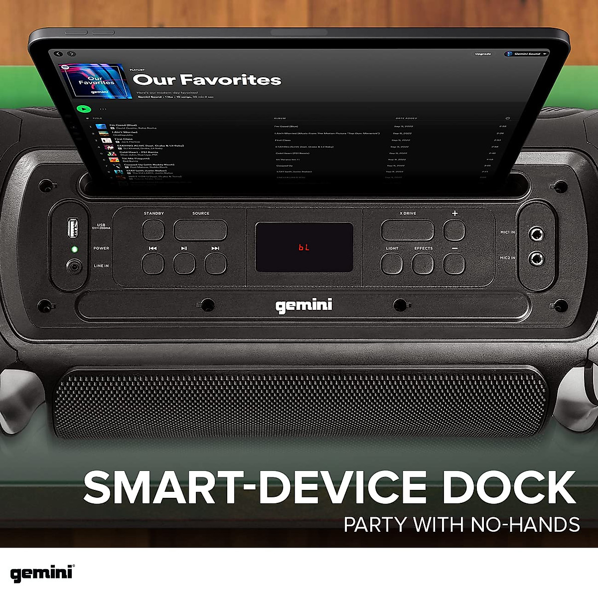Gemini Sound GSYS-2400 Compact Home Stereo System | 2000W Peak Power | Bluetooth, USB & Analog and Digital Inputs | Multi-Color LED Party Lighting | Ideal for Parties, Karaoke & Home Theater