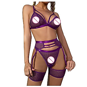 Woven Cotton Nightgown Honymoon Nightwear for Women Mens Pj Shorts Lace Lengerie Nightwear 5t Zip Pajamas Purple