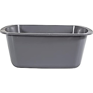 Wash Basins – Rectangular Plastic Hospital Bedside Soaking Tub [1 Pack] Small 7 Quart Graduated Bucket - Portable Washbasin for Washing, Cleaning, Foot Bath, Washing Dishes, Face Cleansing Bowl