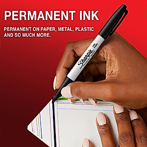 SHARPIE Permanent Markers | Fine Point | Black | 2 Count