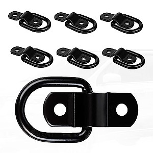 neynavy Pack-4 Multifunctional D-Ring Pull Ring, Load 2204.62 lbs Cargo Trailer Anchor Hook, Garage Workshop Wall Hook, Widely Used for Trucks, Pickups, Kayaks, Campers, Vans (Black)