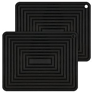 SPUVGVC Silicone Trivets for Dishes-Trivets for Hot Pots and Pans-Heat Resistant Mat for Countertops, Kitchen Small Dish Drying Mat, Silicone Pot Holders-Hot Pads for Kitchen Set 2 Teal
