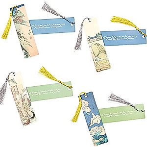 Tassel Bookmarks, Katsushika Hokusai Art (7 x 2 in, 24 Pack)