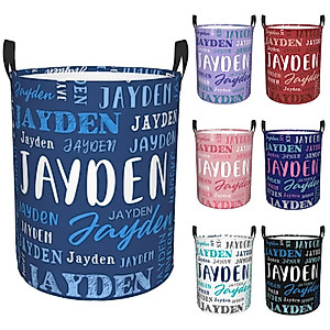Custom Laundry Hamper with Name Personalized Laundry Baskets Dirty Clothes Hamper Bag Customized Collapsible Storage Organizer for Clothes Toys in the Dorm and Family (Style 01)