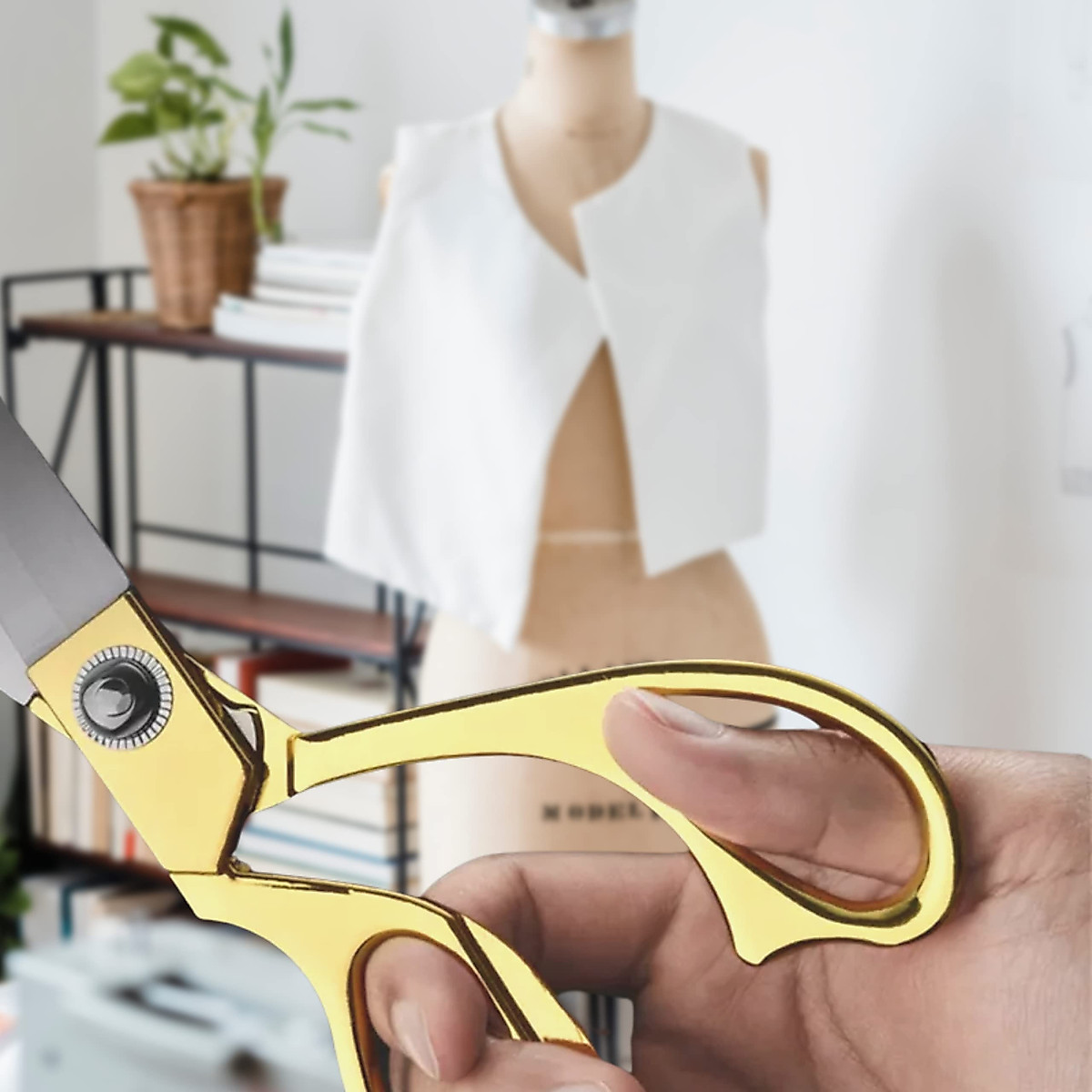 Stainless Steel Scissors Gold Scissor Professional Heavy Duty Sharp Scissors 10.5" Scissors All Purpose Fabric Scissors Professional Sharp Scissors Heavy Duty Craft Scissors Heavy Blades Scissors