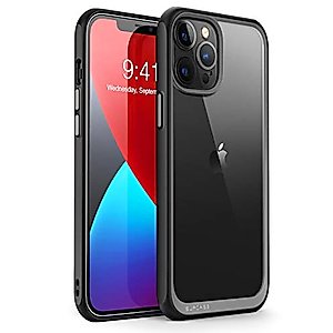 SupCase Unicorn Beetle Style Series Case Designed for iPhone 12 Pro Max (2020 Release) 6.7 Inch, Premium Hybrid Protective Clear Case (Black)