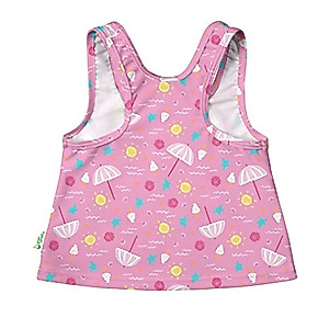 i play. by green sprouts Two Piece Tankini with Snap Reusable Swim Diaper | Baby Girl Swimsuit | Lightweight, Patented Design