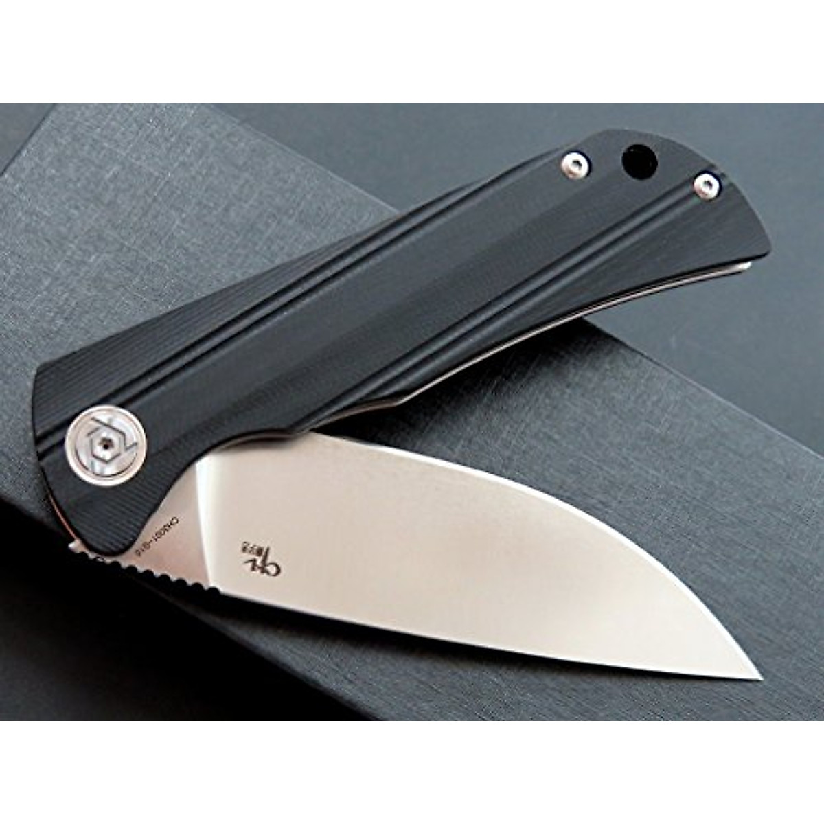 Eafengrow CH3001-G10 Folding Knives D2 Steel Blade G10 Material Handle Camping Knife Flipper Blade Knife Hunting Survival Hand EDC Tools (Black)