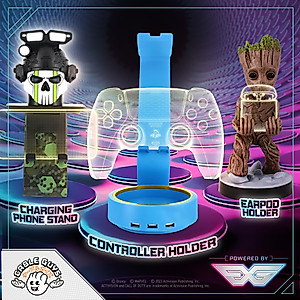 Exquisite Gaming Cable Guys Powerstand SP2: RED - Light Up Three Port Charging Station & Headphone Cradle for Cable Guys, The Original Mobile Phone & Gaming Controller Holder