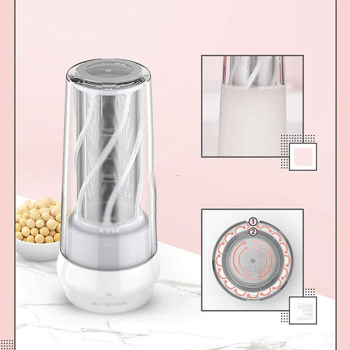 Juicer - Mini Juicer Cup Blender Portable USB Personal Travel Electric Fruit Juice Mixer Machine with Rechargeable Battery